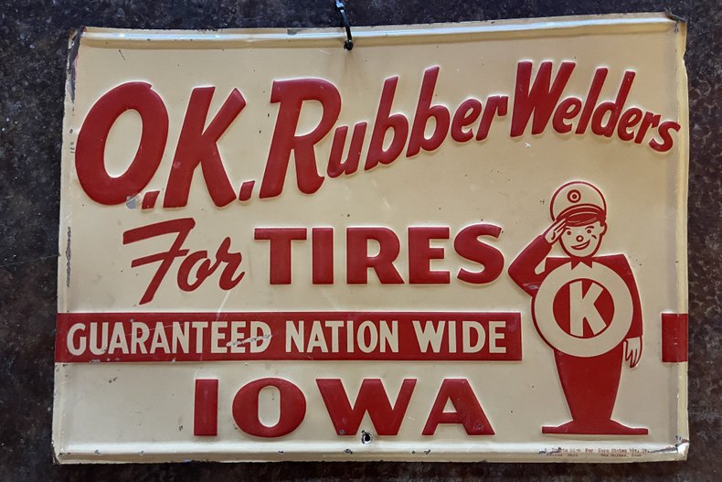 Original O.K. Rubber Welders Sign | GAA Classic Cars